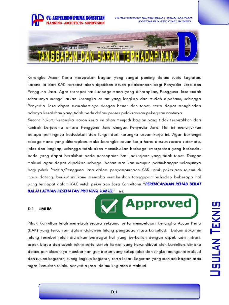 Contoh Metodologi Ustek Perencanaan Gedung Kesehatan PDF | PDF