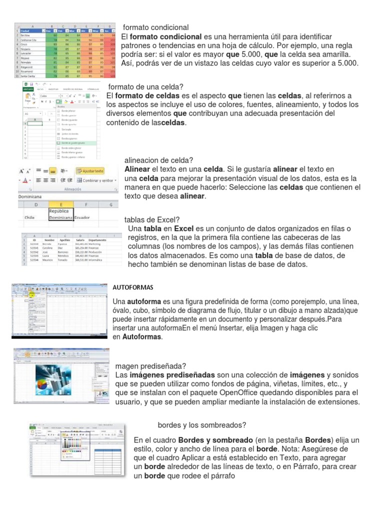 Formato Condicional | PDF | Microsoft Excel | Tabla (base de datos)