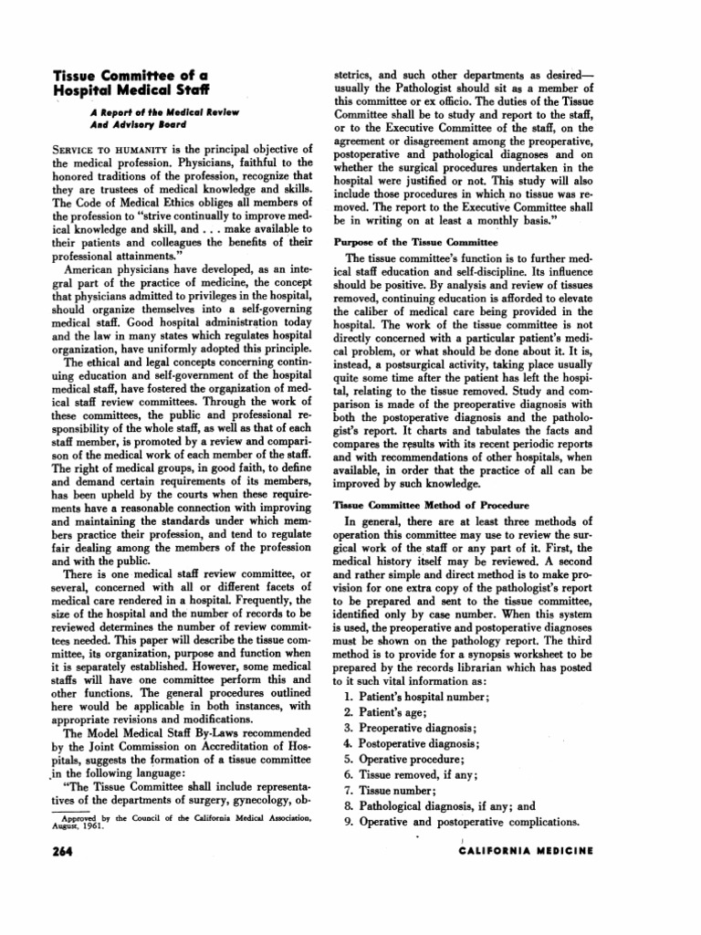 Tissue Committee | PDF | Pathology | Medicine