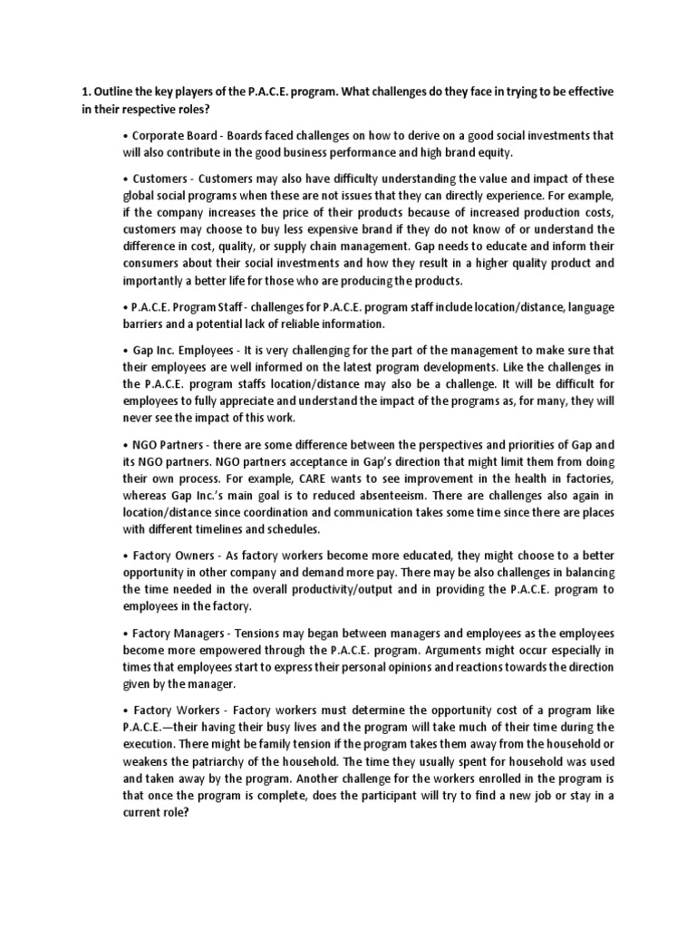 Case Study - GAP | PDF | Gap Inc. | Employment