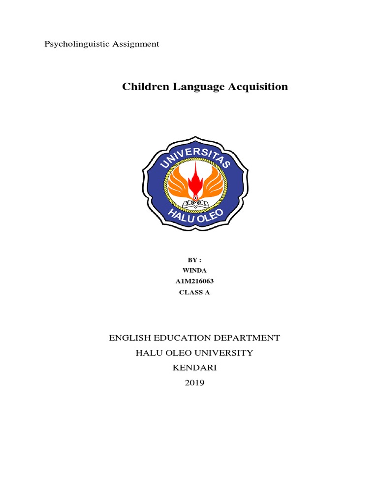 Children Language Acquisition | PDF | Language Acquisition | Language ...