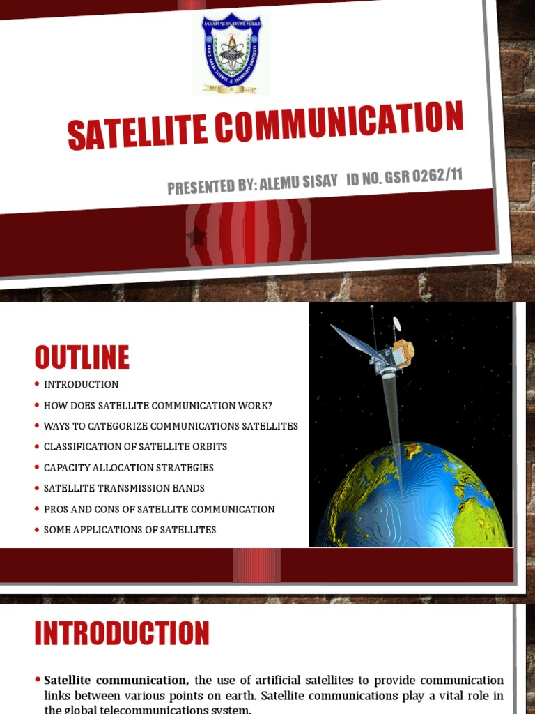 Presentation On Satellite Communication | PDF | Communications ...