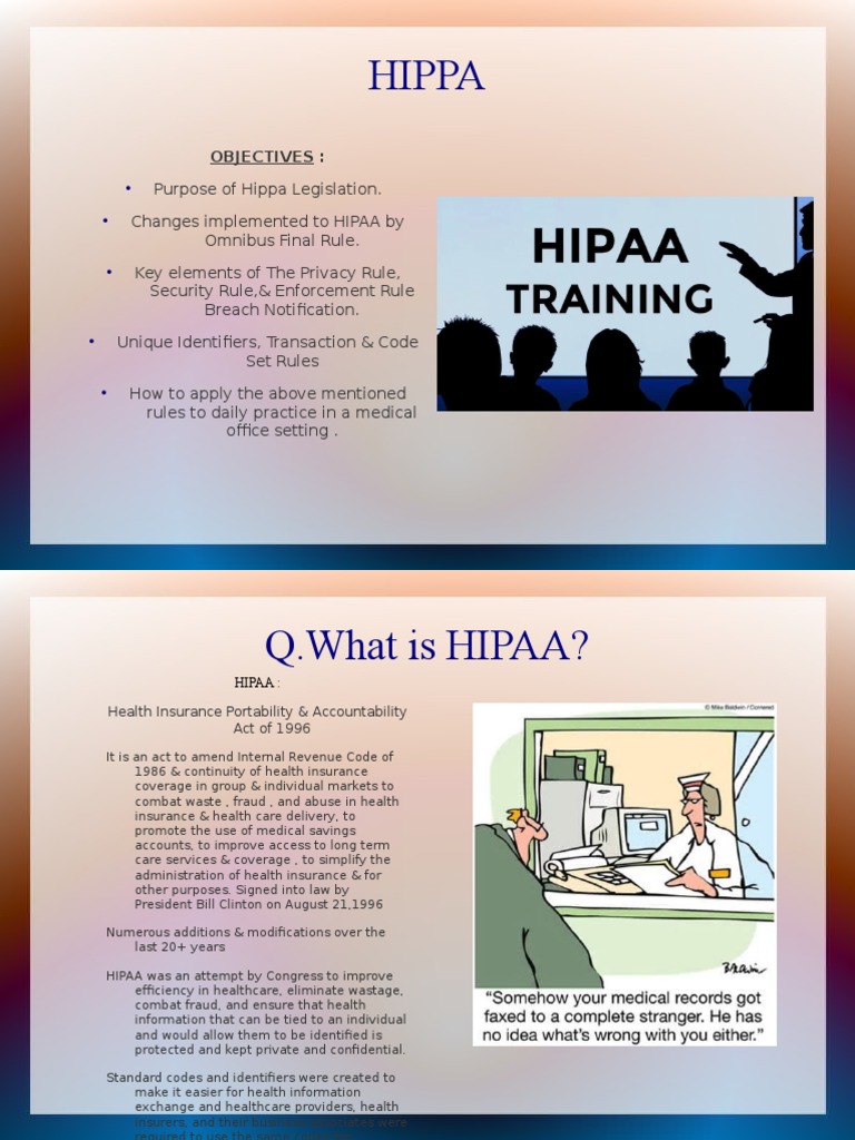 Hippa#Training Module02 | PDF | Health Insurance Portability And ...