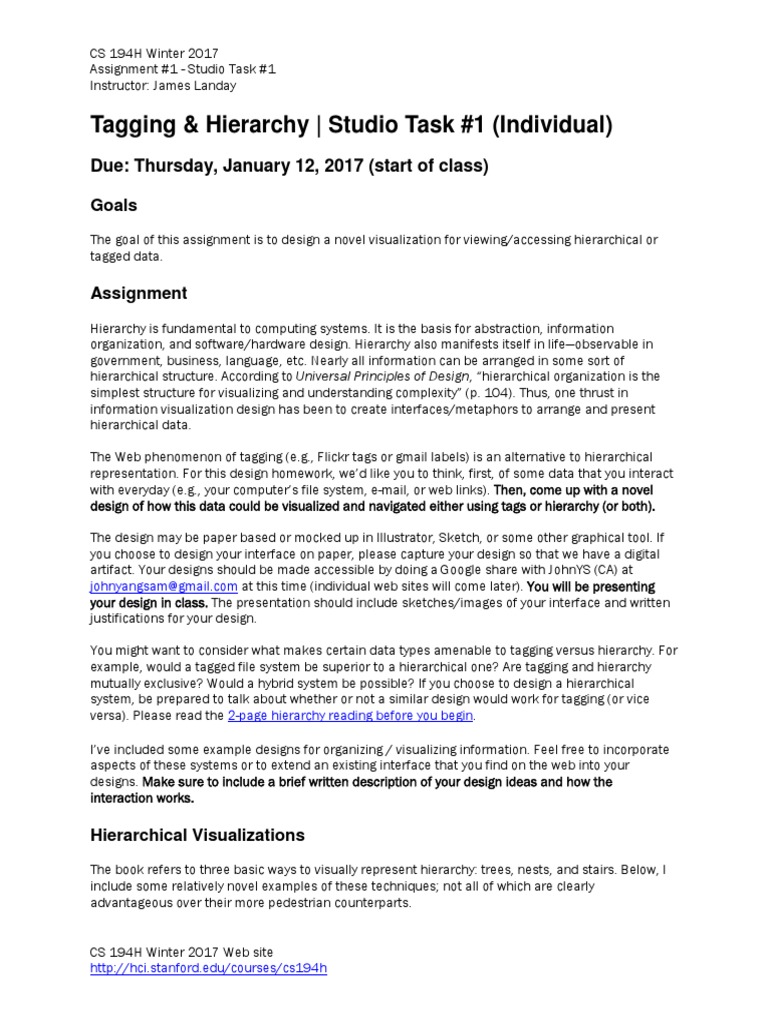 01 Studio Assign1 Hierarchy | PDF | Hierarchy | Tag (Metadata)