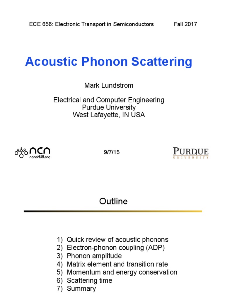 12 ADP Phonon ScatteringV2 | PDF | Phonon | Solid State Engineering