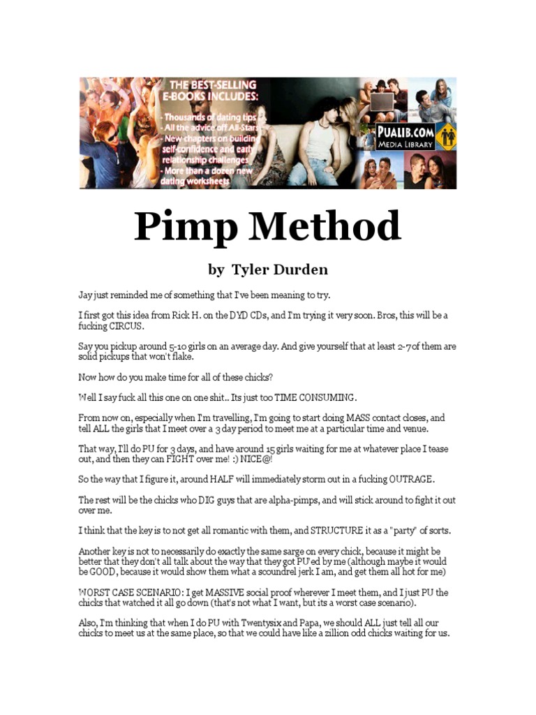 Tyler Durden - Pimp Method Cd2 Id308242582 Size98 | PDF | Language Arts ...