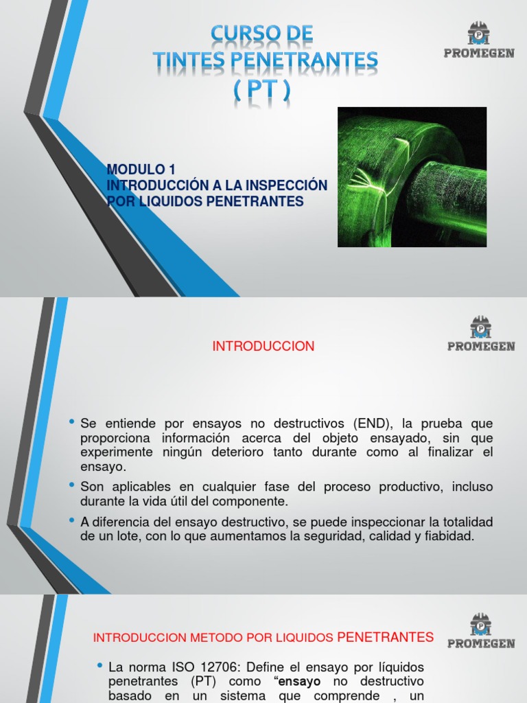 1 Curso Inspeccion Por Tintes Penetrantes-2 | PDF | Mojada | Viscosidad