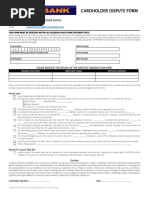 Dispute Form | PDF | Credit Card | Financial Transaction
