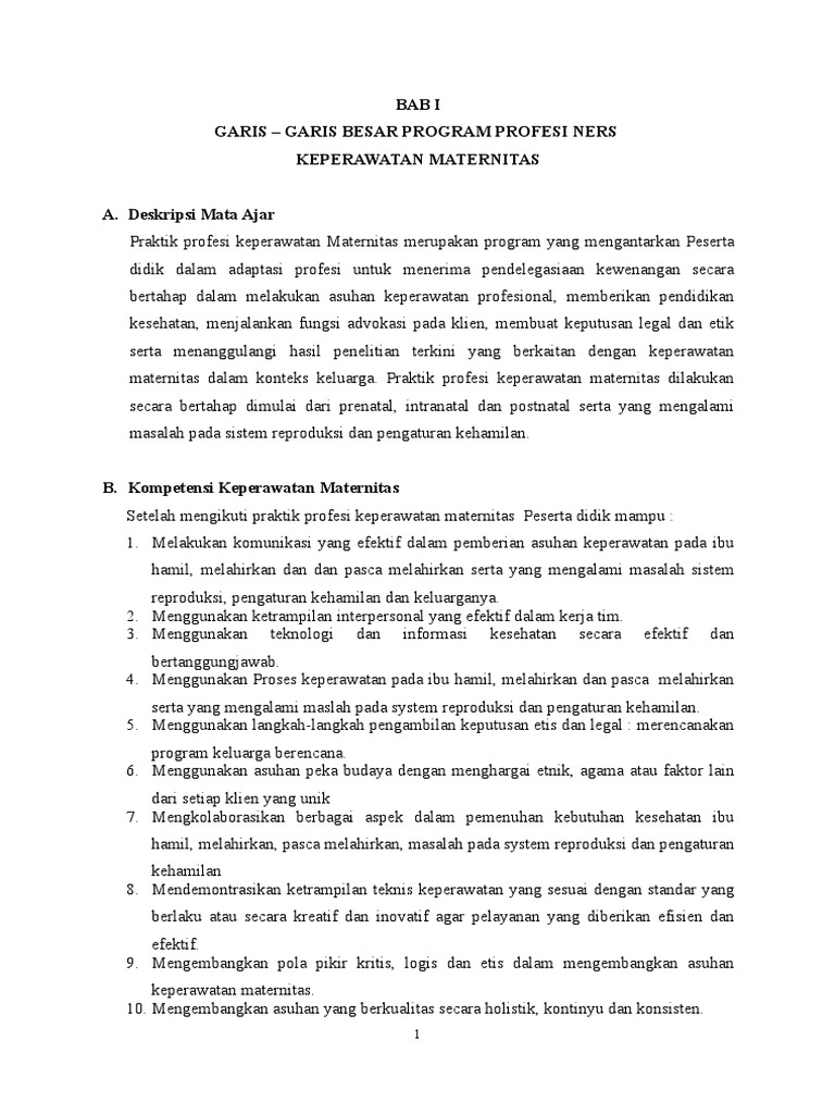 Panduan Keperawatan Maternitas | PDF
