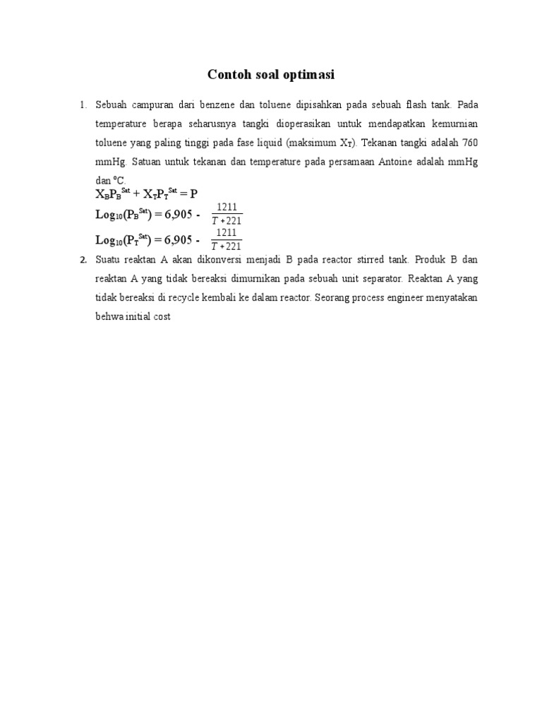 Contoh Soal Optimasi | PDF