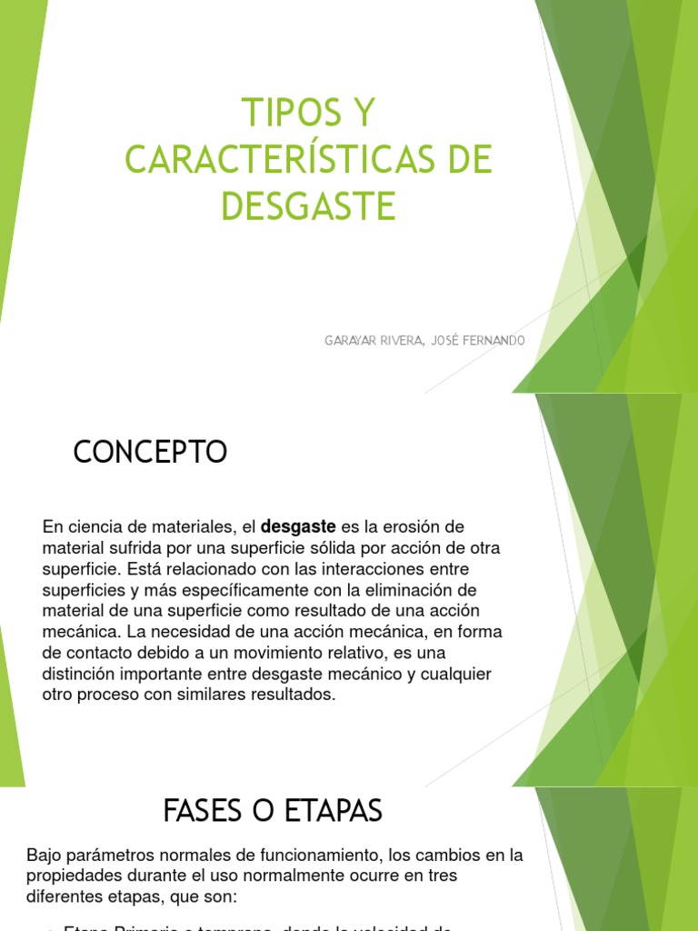 Tipos y Características de Desgaste | PDF