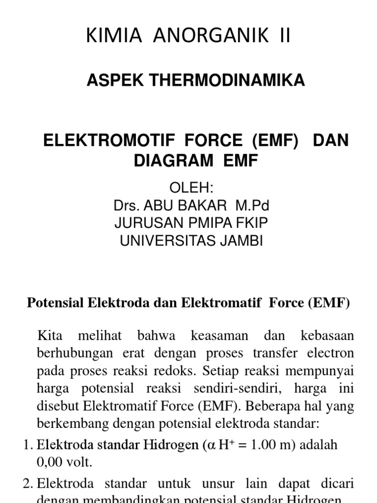 Emf Dan Diagram Emf | PDF