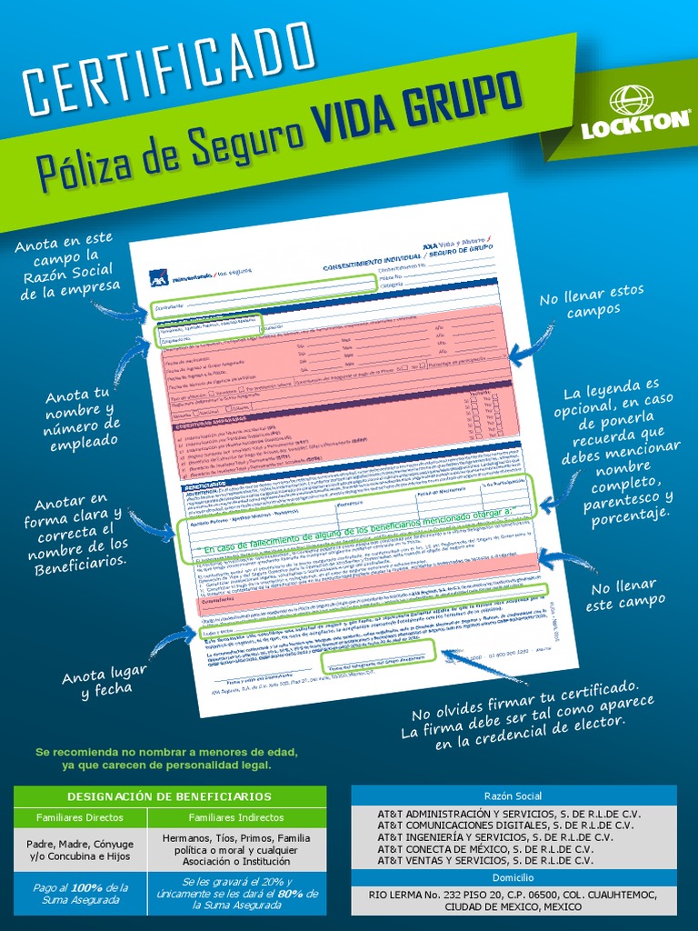 Guia de Llenado Consentimiento Axa 2019 | PDF