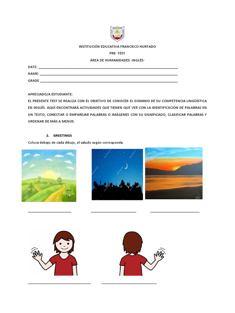 Actividad 2. GREETINGS | PDF