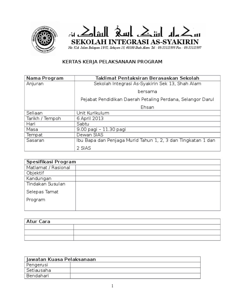 Docshare - Tips Laporan Post Mortem Program Kokurikulum | PDF