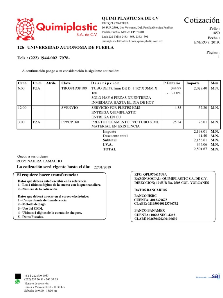 Cotizav 20190207 003xn3 | PDF | Bancario | Servicios financieros