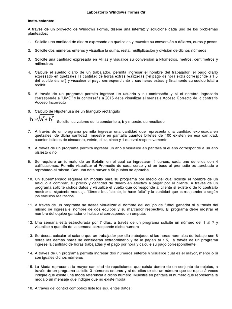 Ejercicios Propuestos y Resueltos en CPP | PDF | Triángulo ...