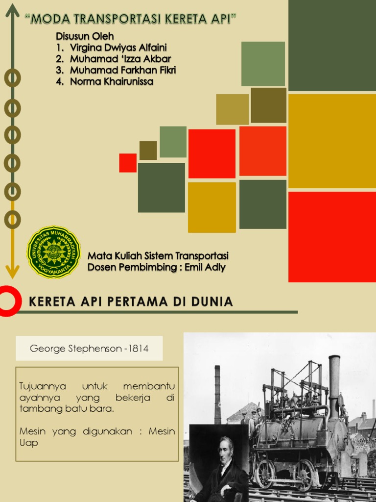 Presentasi Moda Transportasi 'Kereta Api' | PDF