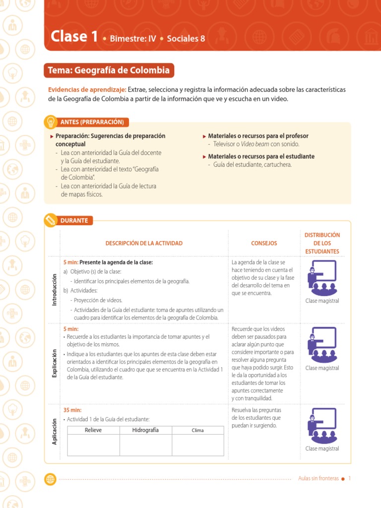 Actividad Geografia de Colombia | PDF | Zona tropical | Andes