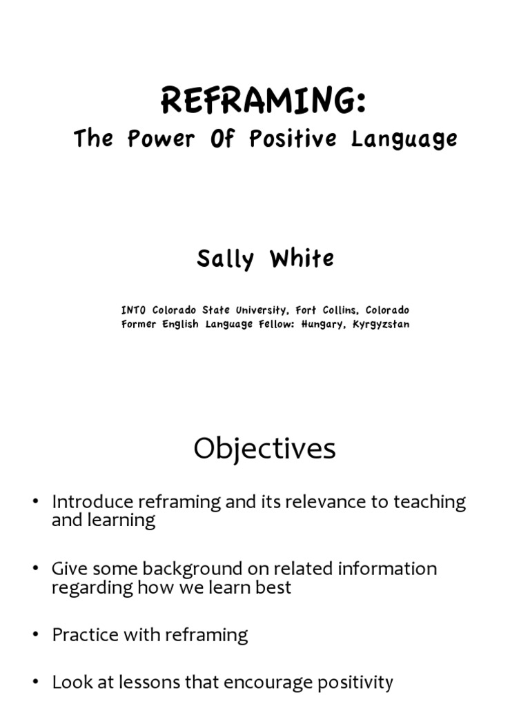Power of Positive Language in Education | PDF | Question | Learning