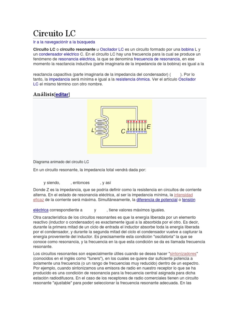 Circuito LC | PDF