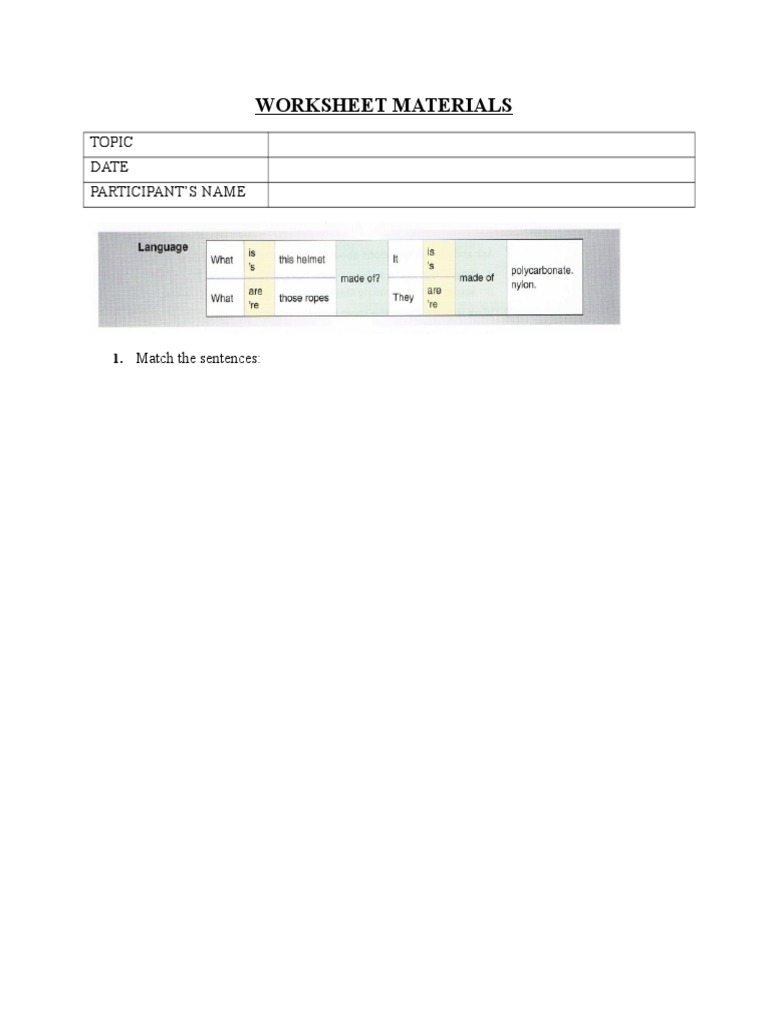Worksheet Materials: Topic Date Participant'S Name | PDF | Corrosion ...