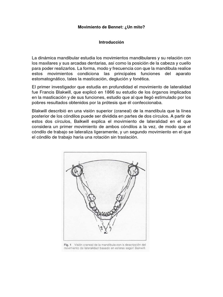 Movimiento de Bennet | PDF | Dentadura postiza | Naturaleza