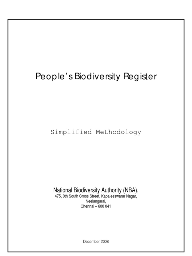 Biodiversity Register | PDF | Biodiversity | Traditional Knowledge