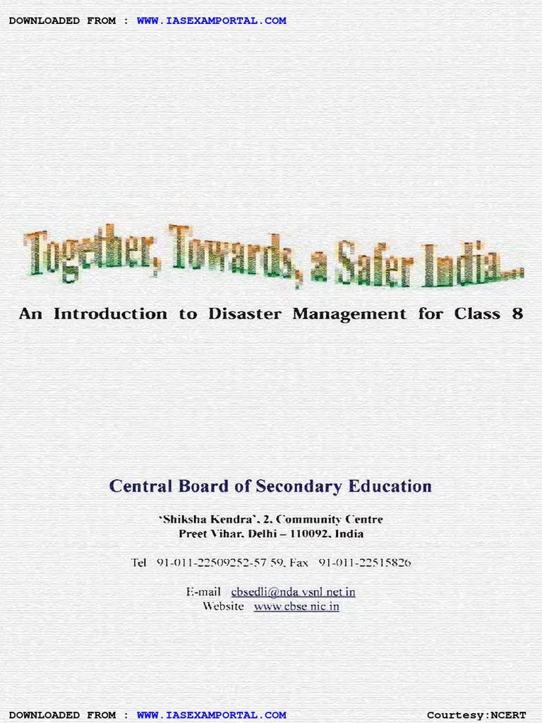 Ncert Book Class 8 Disaster Management | PDF | Earthquakes | Emergency ...