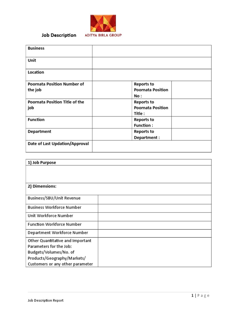2.1 JD Template | PDF