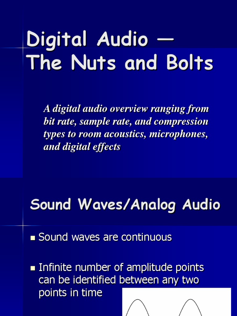 Digital Audio - Nuts and Bolts | PDF | Sampling (Signal Processing ...