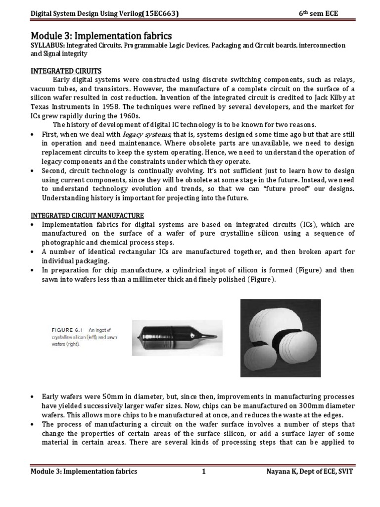 DSDV MODULE 3 Implementation Fabrics | PDF | Field Programmable Gate Array | Integrated Circuit
