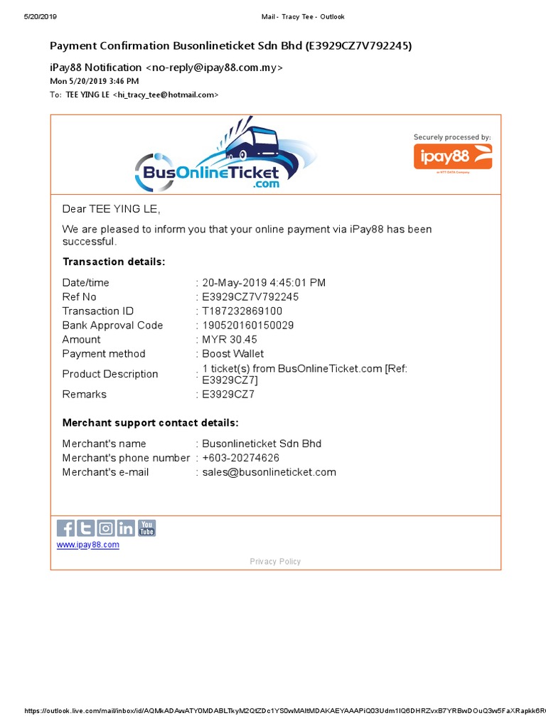 Bus Ticket PDF | PDF