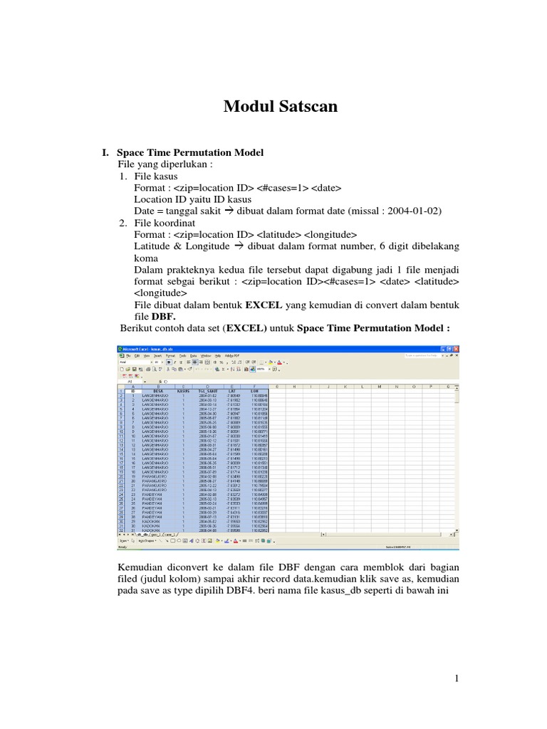 Modul Satscan | PDF