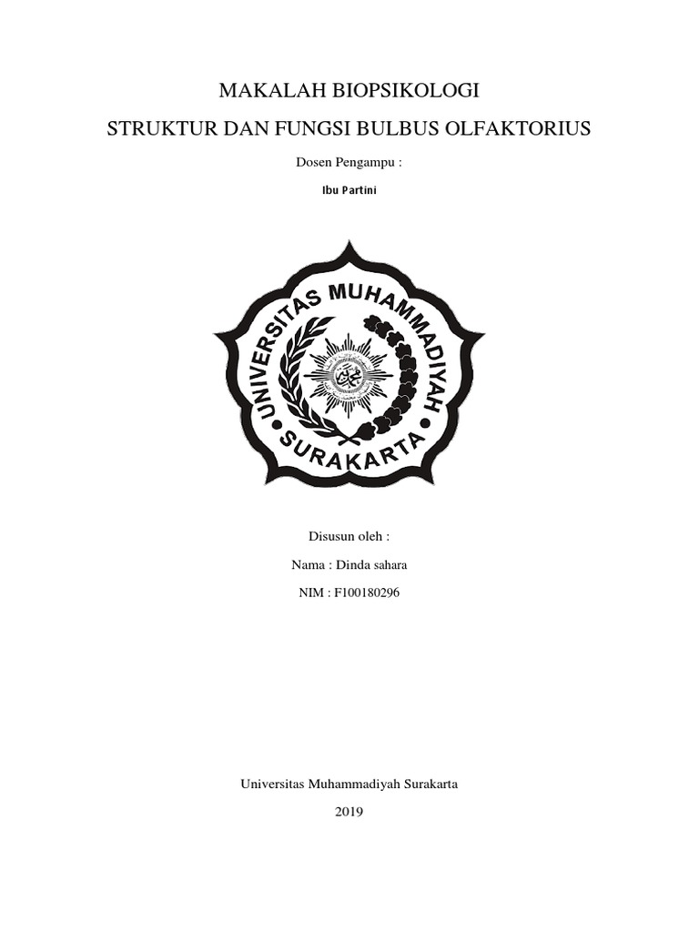 Struktur Dan Fungsi Bulbus Olfaktorius Pdf