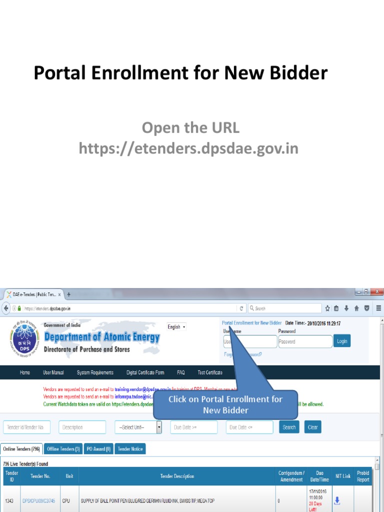 Portal Enrollment for New Bidders: A Step-by-Step Guide | PDF ...