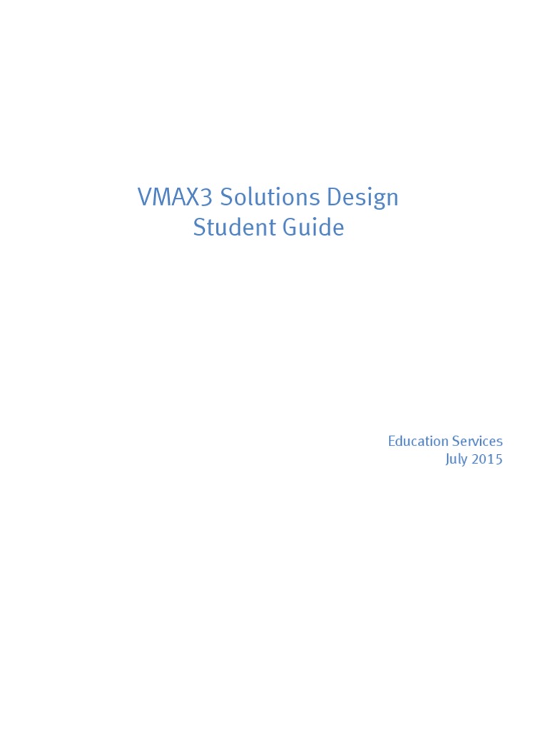 Vmax 3 Solution Design Student - Guide PDF | PDF | Replication (Computing) | Areas Of Computer ...