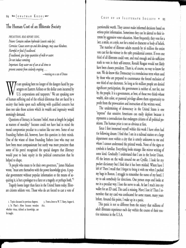 Human Cost of An Illiterate Society-1 PDF | PDF