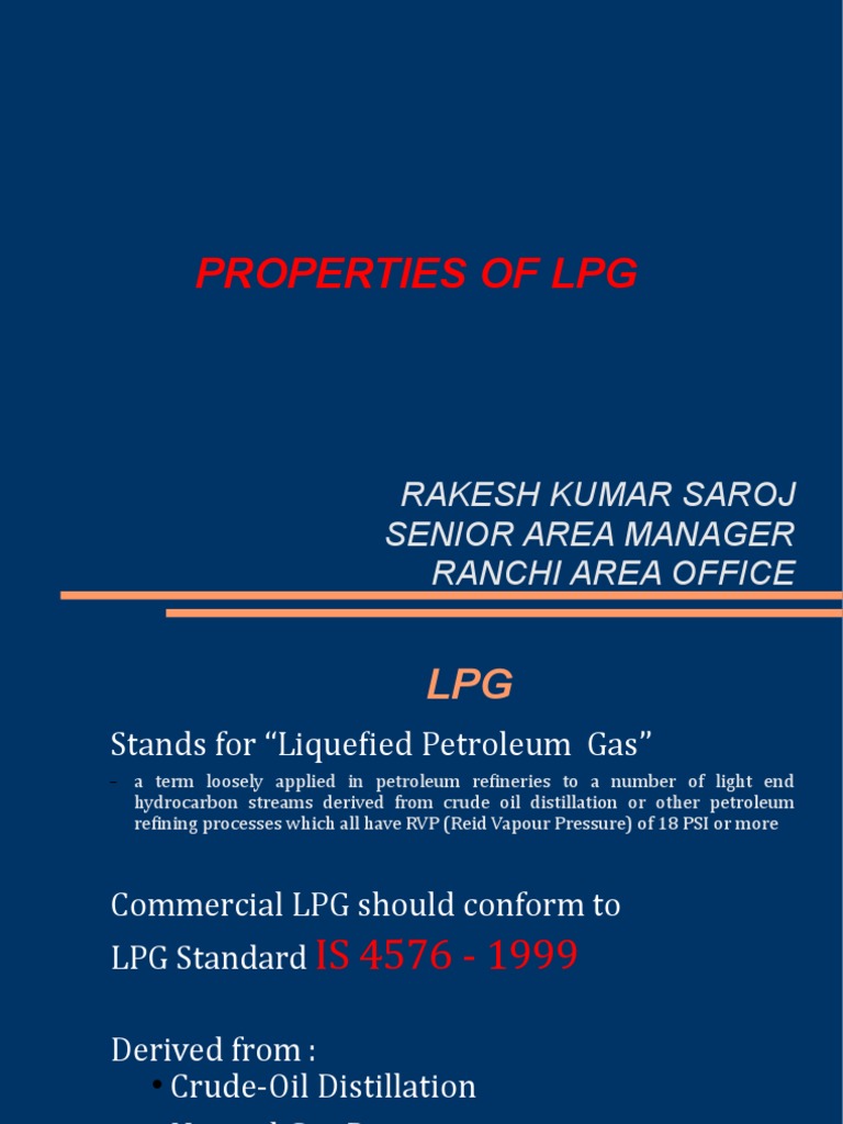 LPG Properties RKS | PDF | Liquefied Petroleum Gas | Combustion
