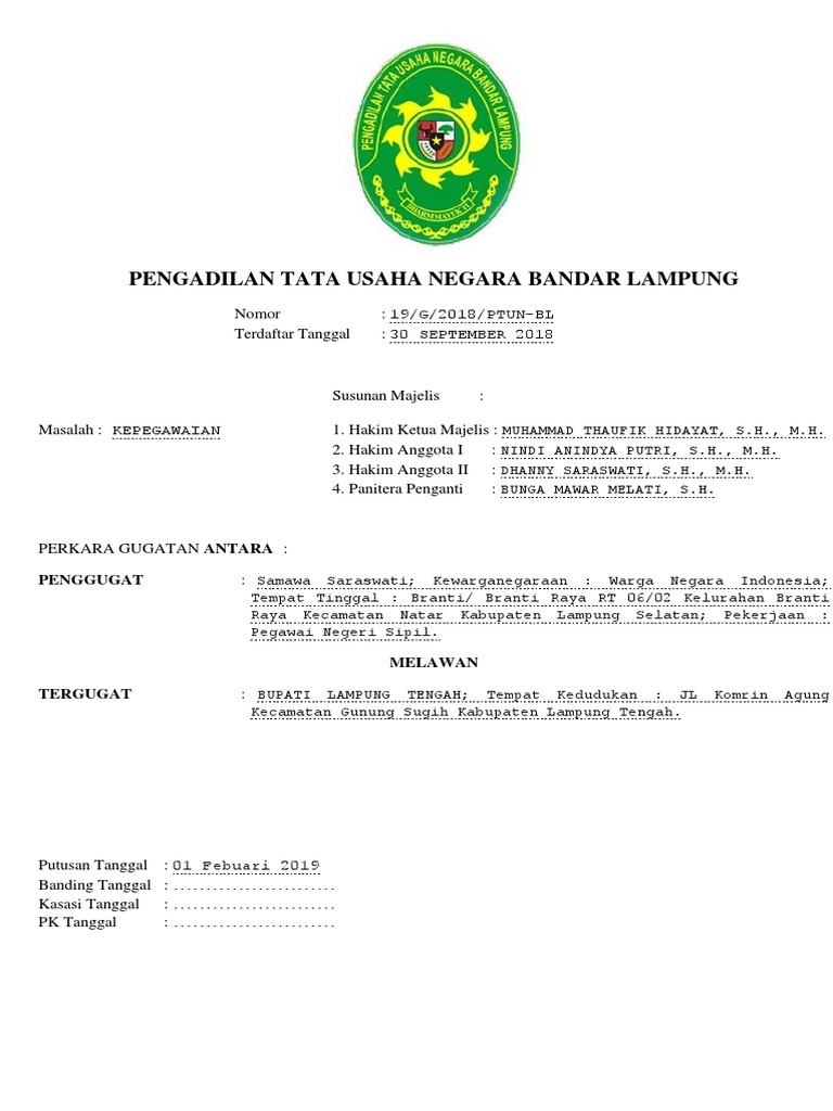 Cover Berkas PTUN | PDF
