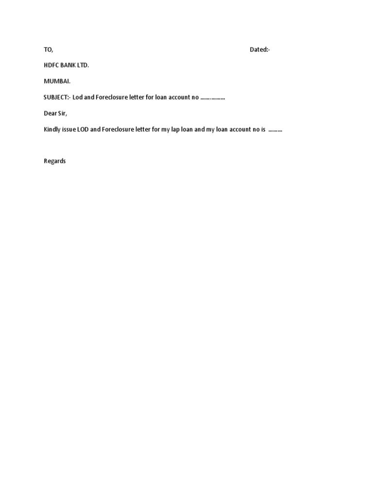 LOD and Foreclosure Request Letter | PDF | Career & Growth | Law