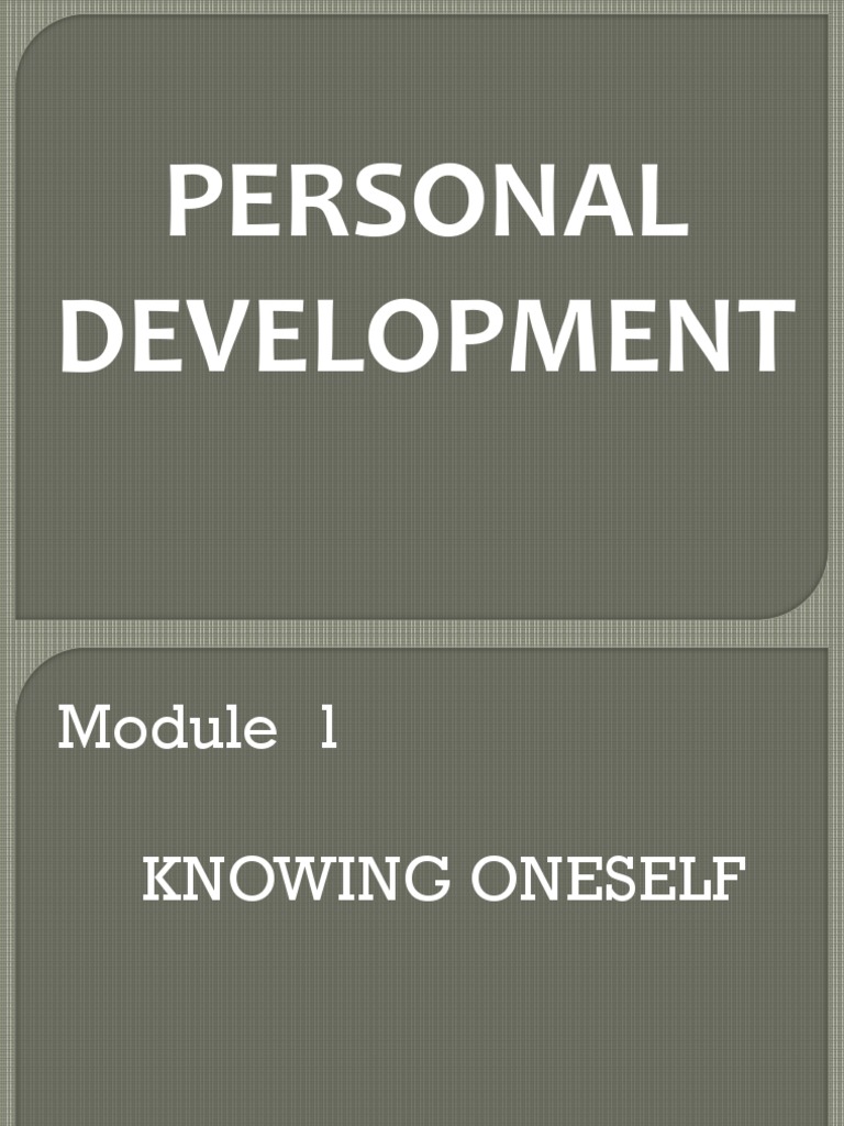 Module 1 Knowing Oneself | PDF