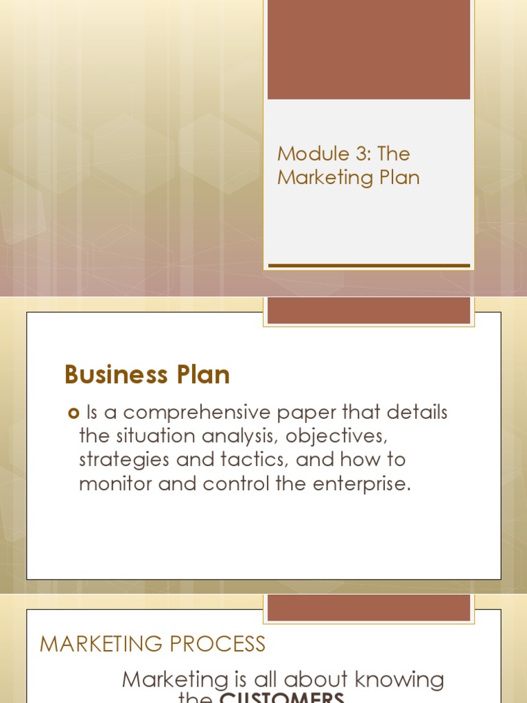 Module 3 The Marketing Plan | PDF | Pricing | Marketing