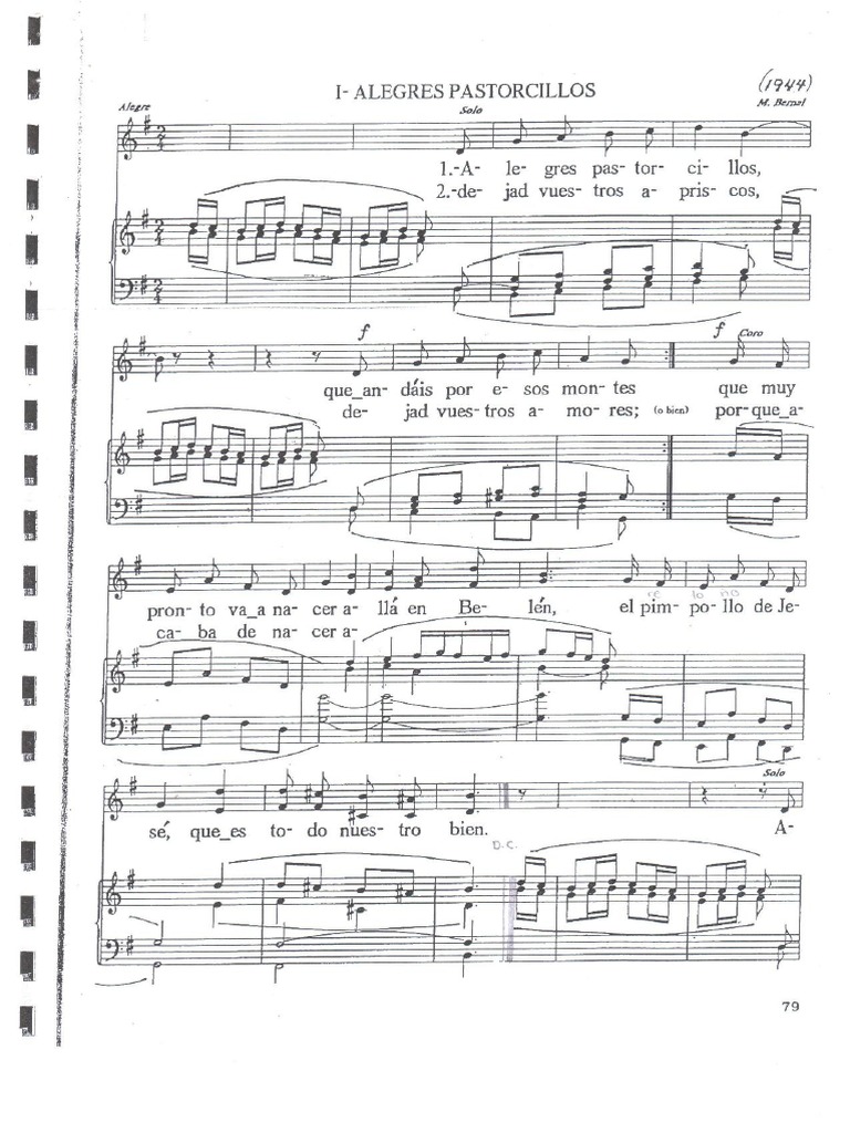 Bernal Jimenez Alegres - Pastorcillos | PDF