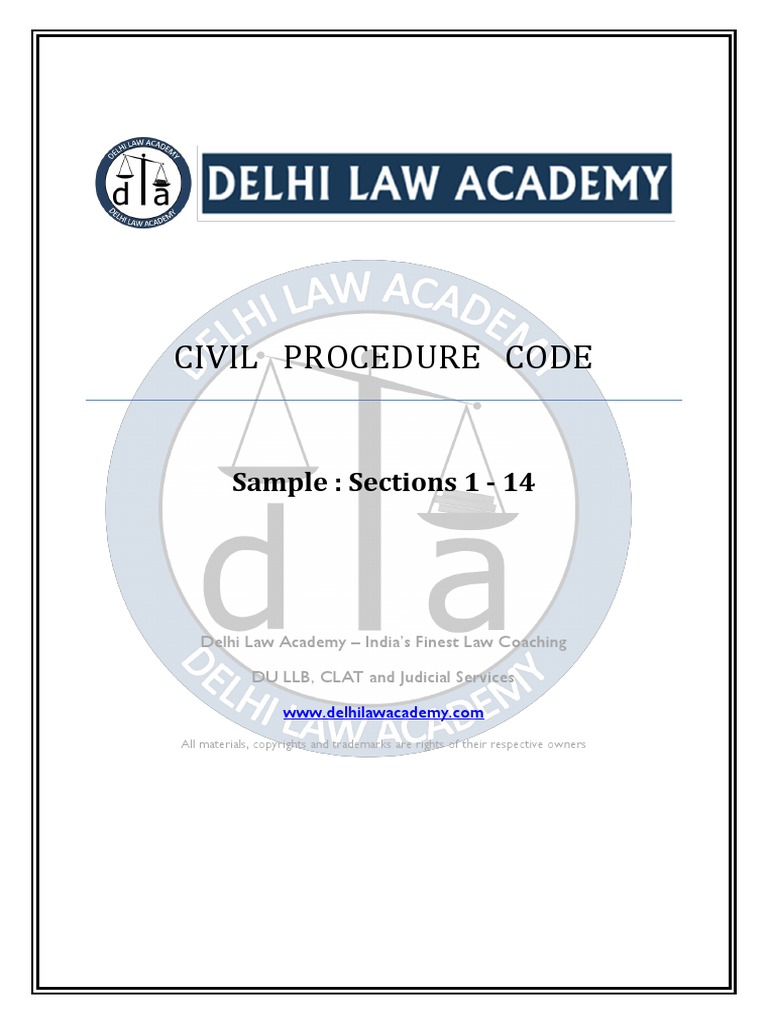Civil Procedure Code: Sample: Sections 1 - 14 | PDF | Res Judicata ...