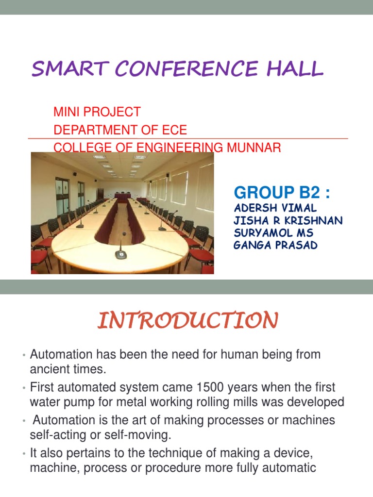 Smart Conference Hall Automation | PDF | Automation | Relay