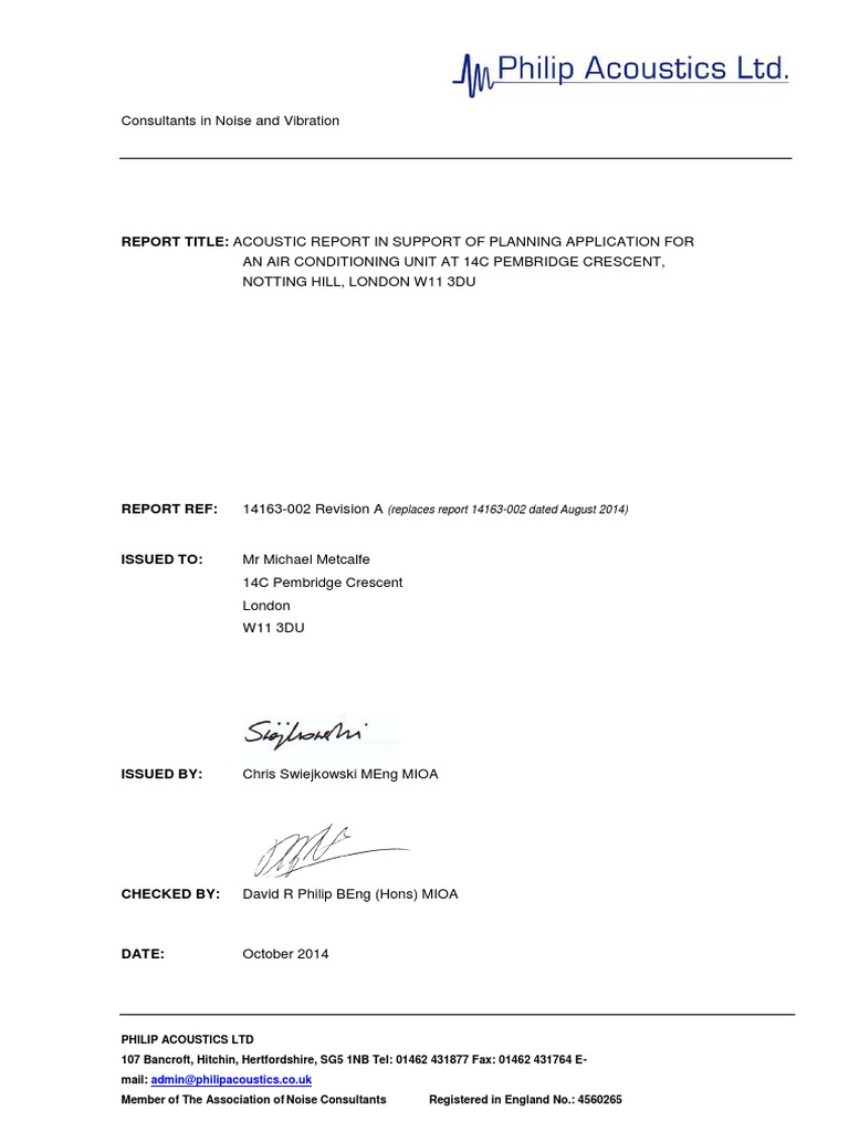 Acoustic Report | Download Free PDF | Noise | Acoustics
