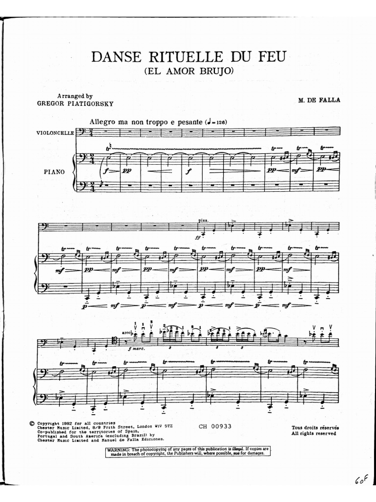 Ritual Fire Dance - Manuel de Falla | PDF