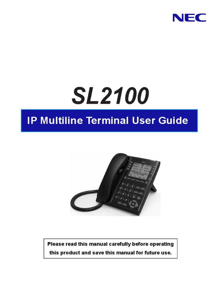 IP Multiline Terminal User Guide | PDF | Telephone Number | Menu ...