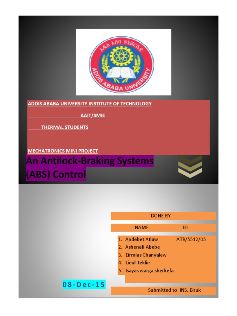 Abs Progress | PDF | Anti Lock Braking System | Brake